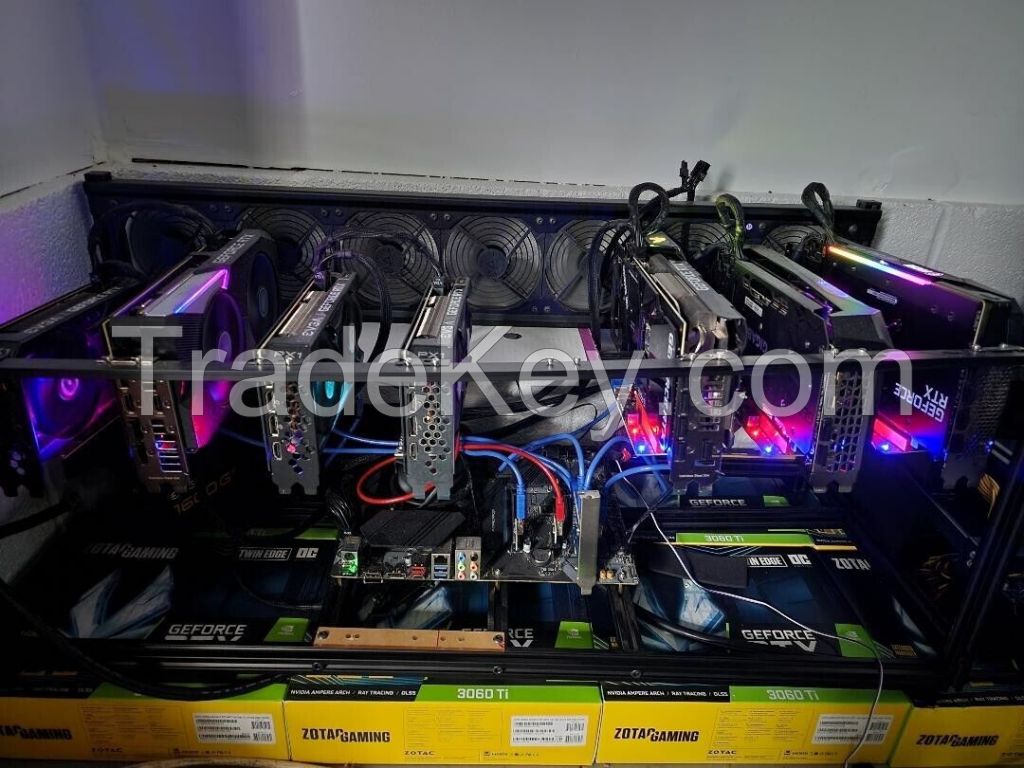 New 8 GPU Mining Rig with 7 GPUs included By TRADING GLOBAL ELECT, USA